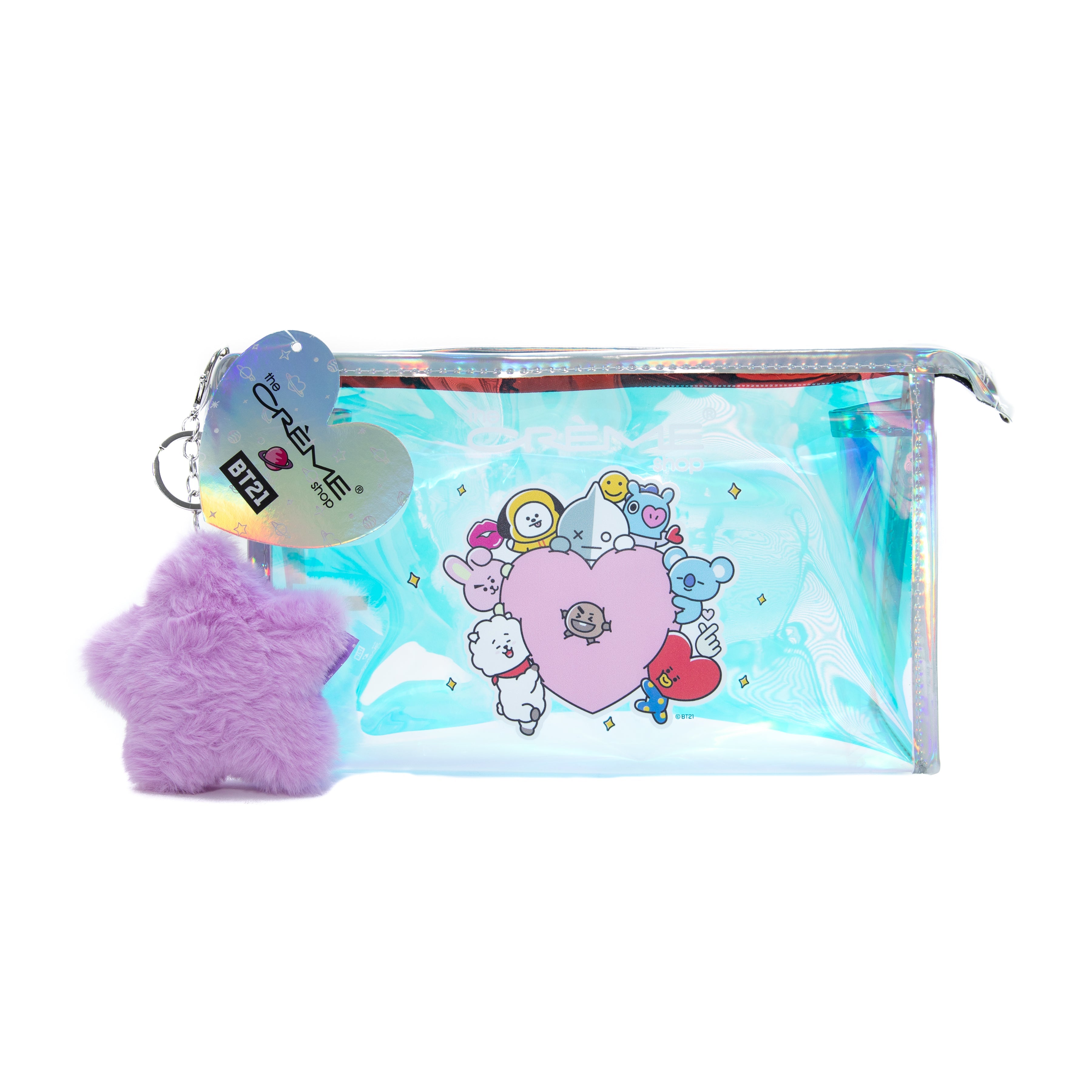 Shop The Crème Shop BT21 Holographic Travel Pouch online at Oomomostore.com | Oomomo Canada