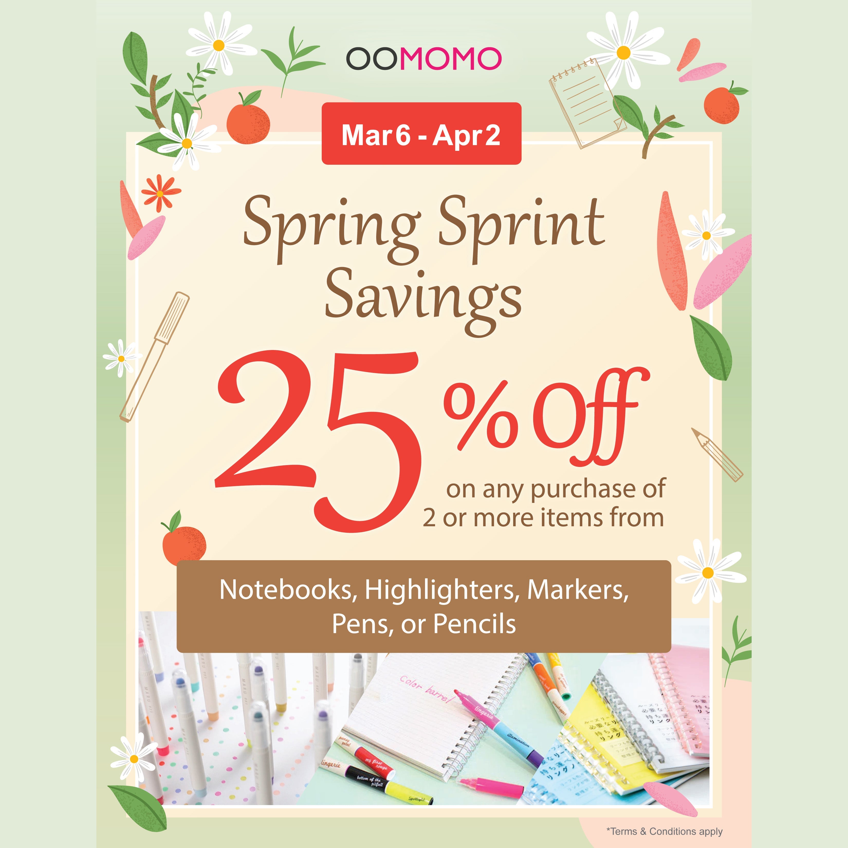Spring Sprint Savings! | Oomomo Canada