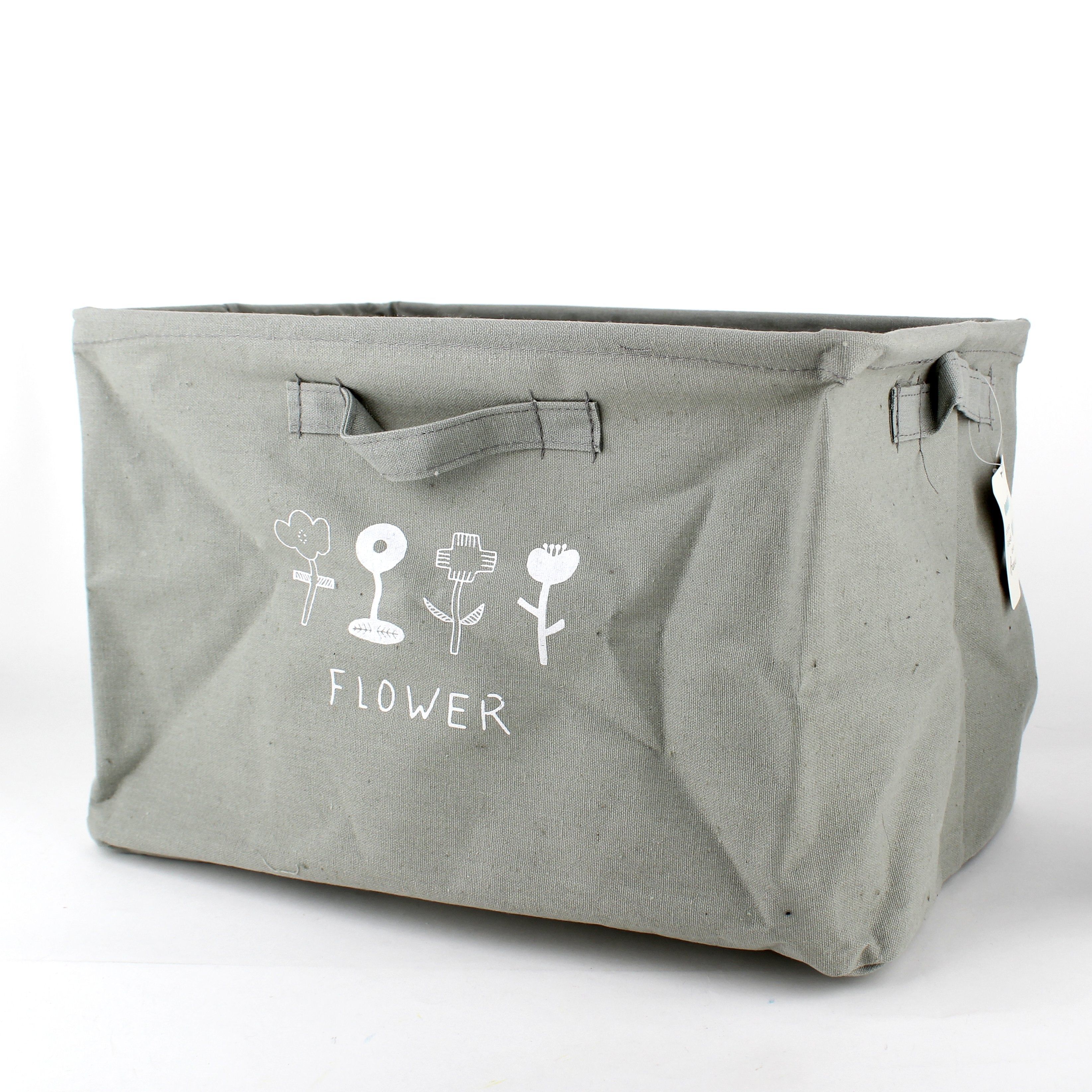 Multipurpose Foldable Canvas Storage Box (Square, 25x25x38cm) | Oomomo