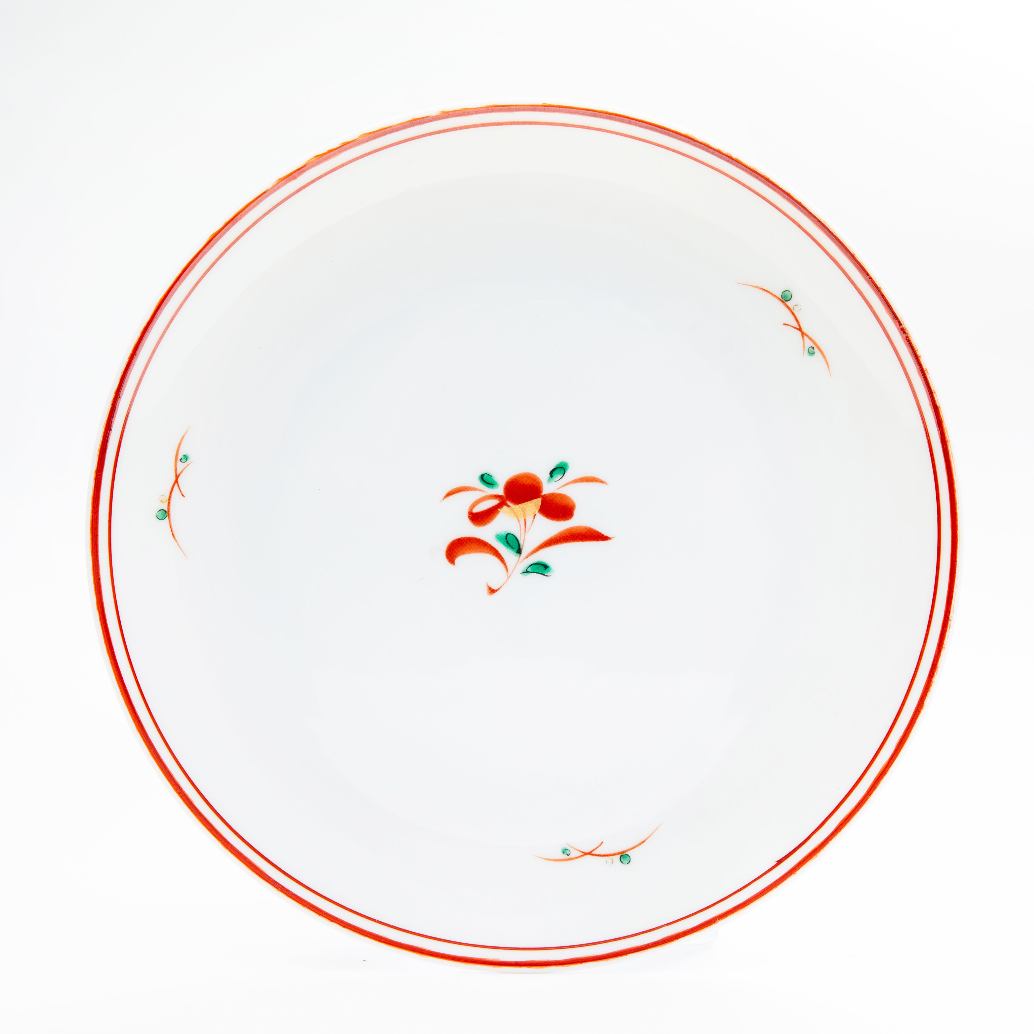 Japanese Porcelain Red Painting Plate | Oomomo Canada