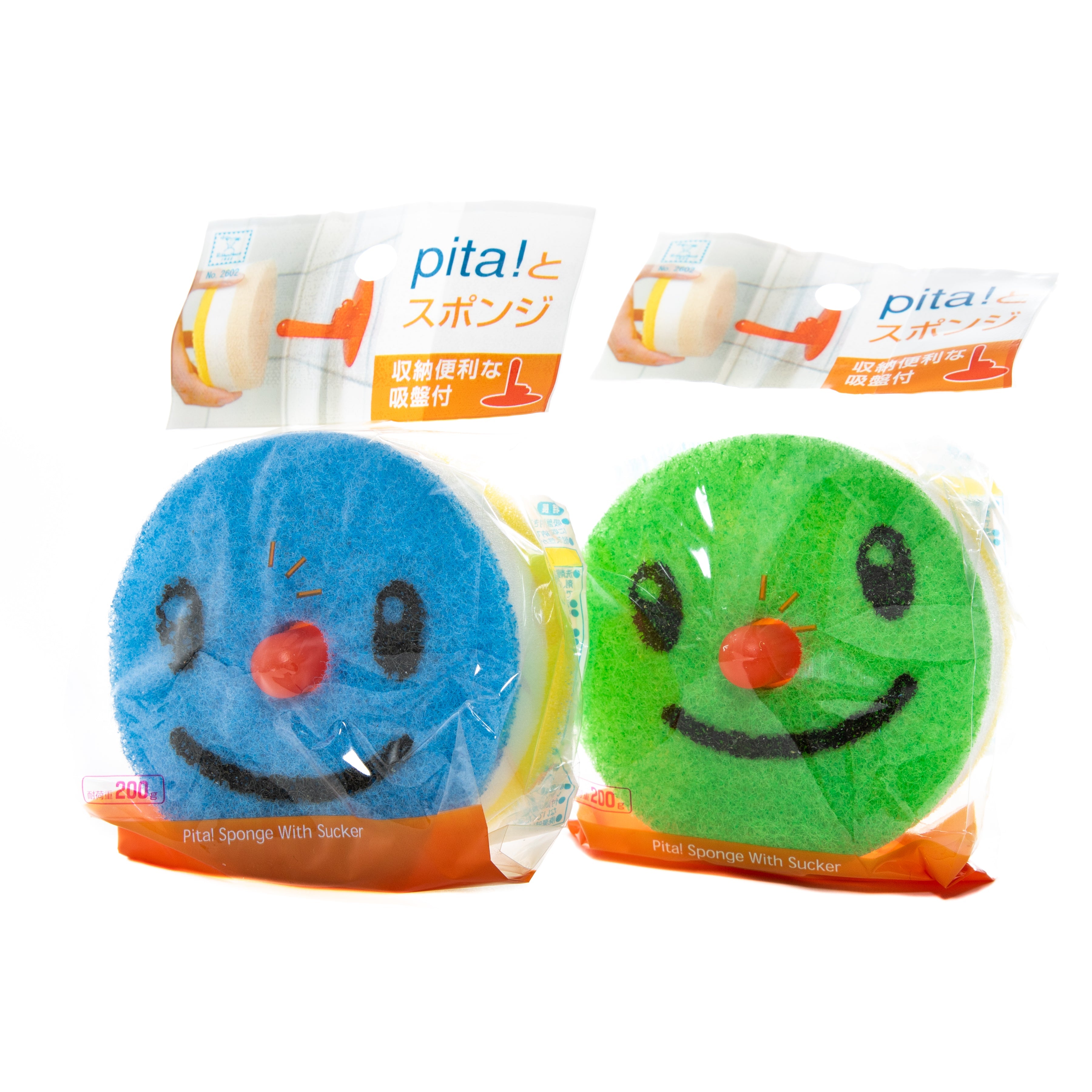 Kokubo Pita Smiley Face Sponge with Sucker | Houseware - Sponge/Brush ...