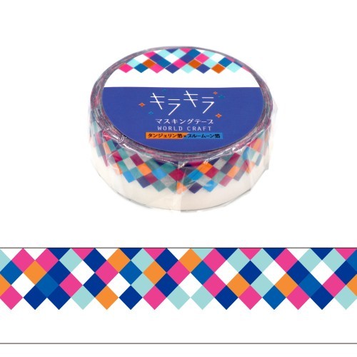 Masking Tape (Cube/Glittery/15mm x 5m/SMCol(s): Blue,Light Blue,Pink ...